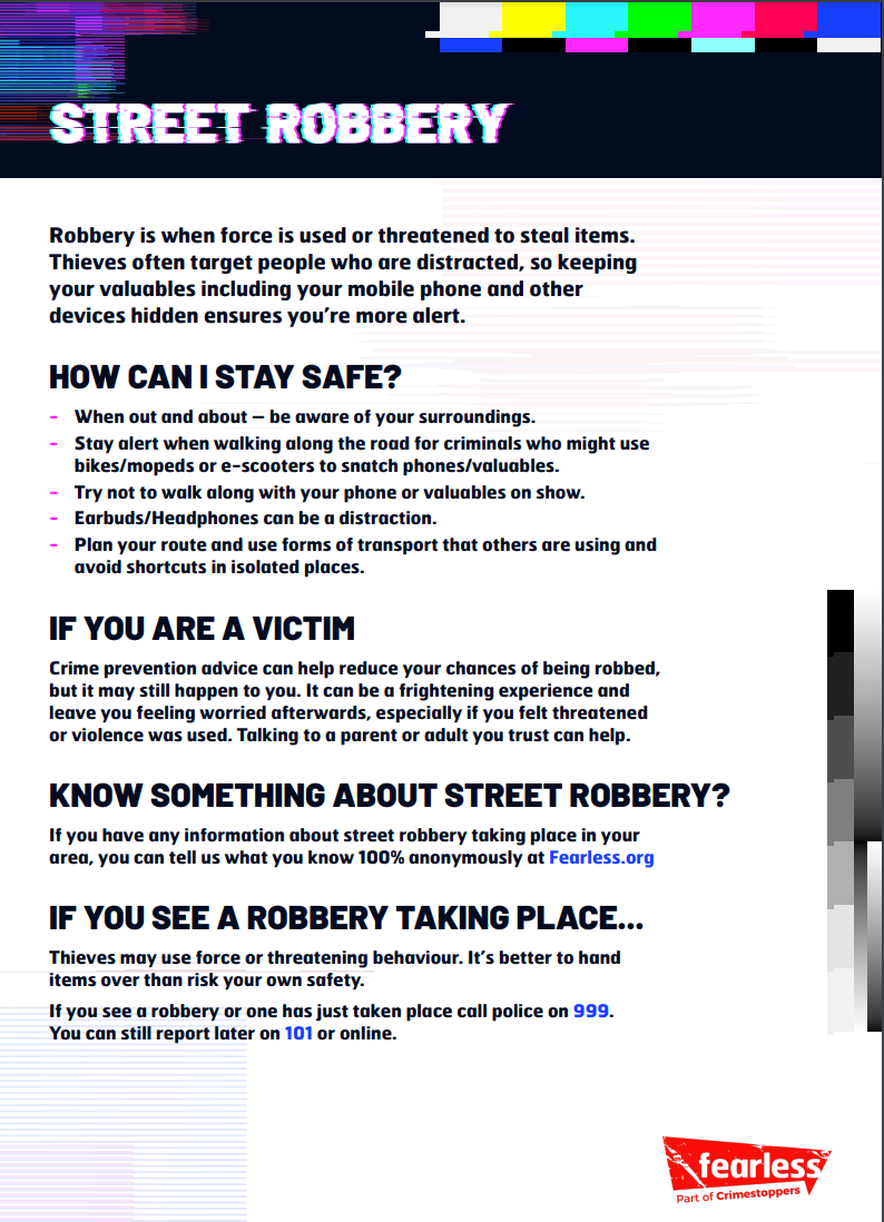 Metropolitan Police Service crime prevention for schools – Lewisham Safer Neighbourhood Board